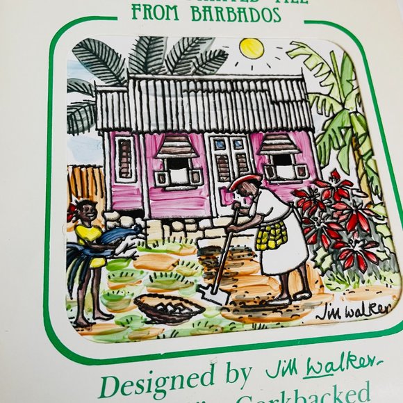 Jill Walker | Art | Vintage Jim Walker Handpainted Tile Barbados ...